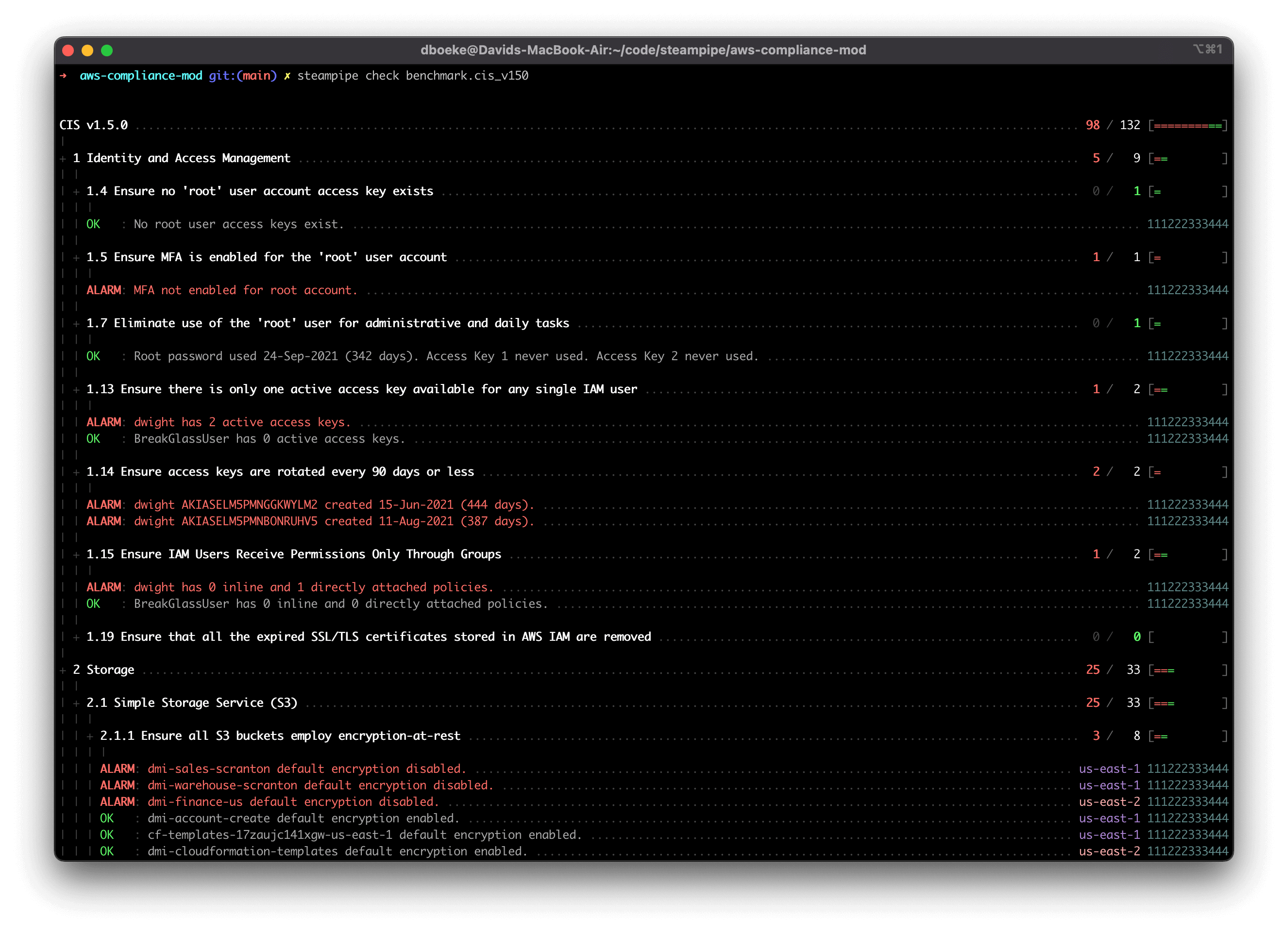 What's new in the CIS v1.5 benchmark for AWS | Steampipe Blog