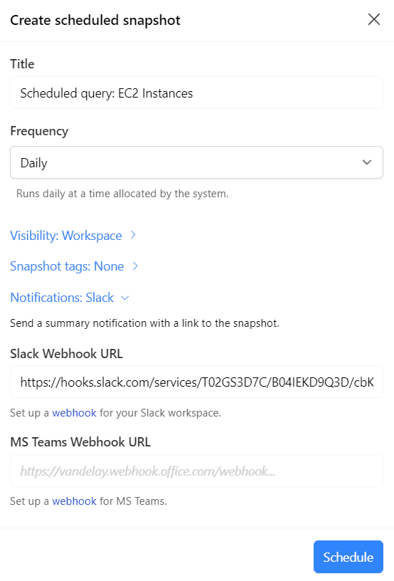 Snapshot, share, and schedule queries in Steampipe Cloud | Steampipe Blog